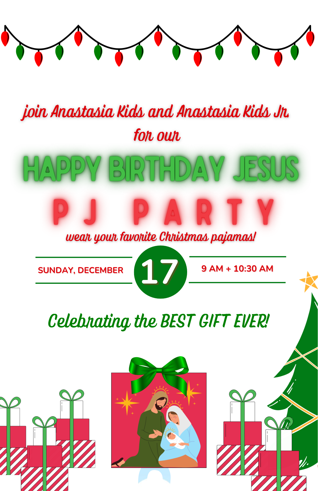 Happy Birthday Jesus Party – Anastasia Kids